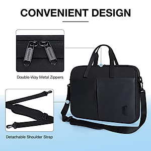 Laptop Bag,BAGSMART 15.6 Inch Laptop Case,Slim Computer Bag for Men,Women Laptop Carrying Case,Classic Messenger Shoulder Bag,Work Bag Laptop Briefcase Business Office Travel,Black