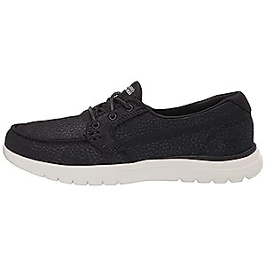 Skechers Womens Boat Shoe, Black ,7 medium US
