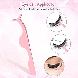 175 Pieces Lash Packaging Wholesale, Include 30 Empty Eyelashes Packaging Box, 30 False Lash Trays, 15 Eyelash Tweezers and 100 Eyelash Brush Mascara Wands Disposable (Pink)