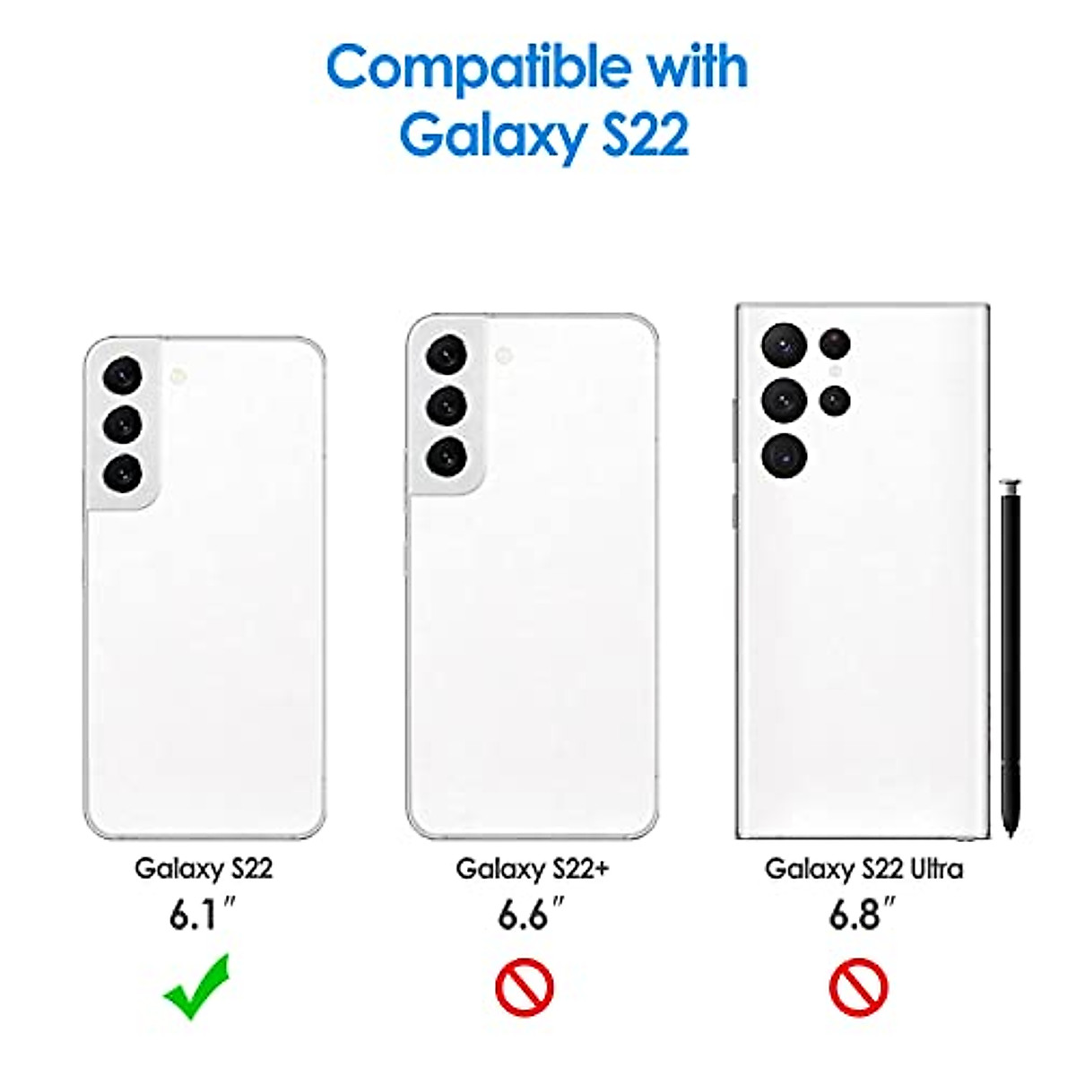 JETech Slim Fit Case for Samsung Galaxy S22 5G 6.1-Inch, Thin Phone Cover with Shock-Absorption and Carbon Fiber Design (Black)