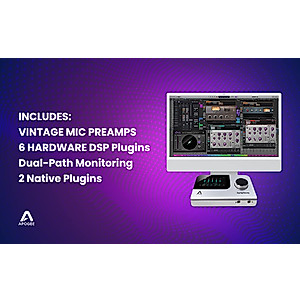 Apogee Symphony Desktop - Pro Audio Interface with Touch-Screen Display, Headphone Amp with Phantom Power for Recording, Live-Stream & Podcast, works with Mac, PC, iPhone, and iPad