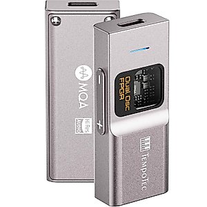 TempoTec Sonata BHD Pro Type C USB dongle DAC, USB C DAC,Headphone Amplifier 4.4mm& 3.5mm,PCM384kHz,DSD256,MQA8X,Tidal for iPhone&Android&MacOS&Win (Sonata BHD Pro-Grey)…
