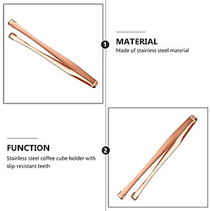 Coffee Candy Tong Steel Tongs 6 Pcs Exquisite Steel Bar Sugar Cube Clips Ice Clips Portable Cubic Sugar Stainless Steel Tongs Mini Tongs