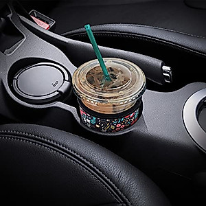 YR Reusable Neoprene Insulator Sleeve for Iced Coffee Cups, 3 Pack Coffee Coolies sleeves for Iced & Hot Drinks, Cold Beverage Cooler Compatible with Starbucks Dunkin Coffee and More
