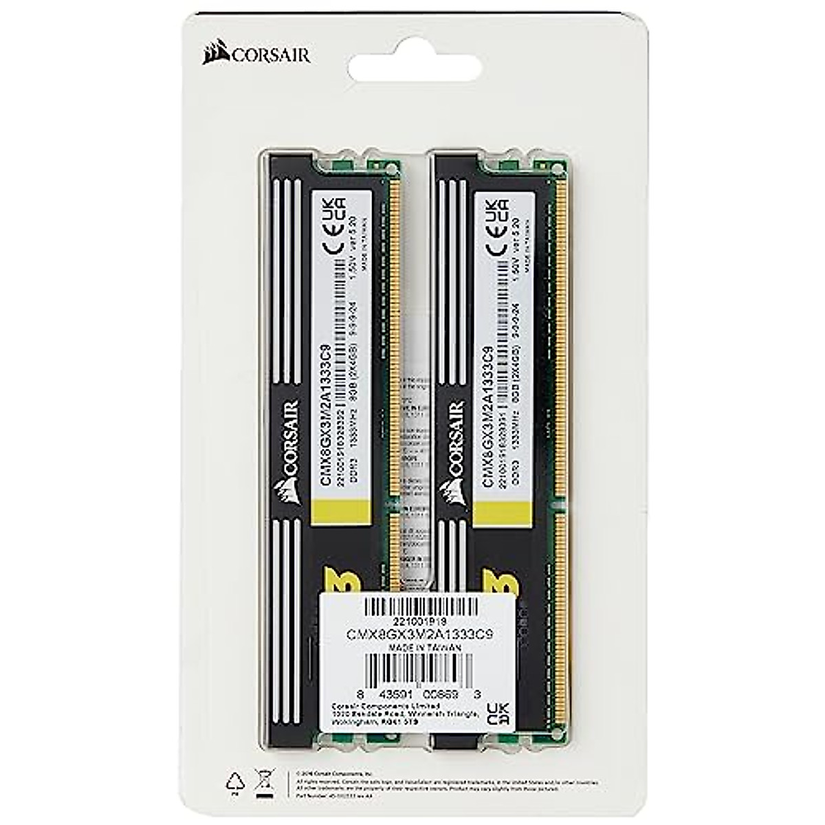 Corsair XMS3 8 GB (2 x 4GB) 1333 MHz PC3-10666 240-Pin DDR3 Memory Kit 1.5V