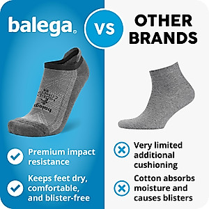 Balega Hidden Comfort Performance No Show Athletic Running Socks for Men and Women (1 Pair), White, Large