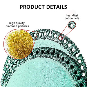 Indestructible Disc for Grinder, Upgraded Angle Grinder Cutting Disc, Ultra-Thin Saw Blade Diamond Cutting Wheels, Cutter Saw for Glass Wood Stone Metal Ceramic Tile Inner Hole 20mm (5Pcs)