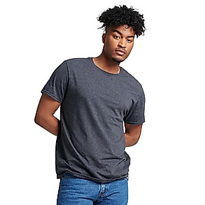 Russell Athletic Mens Cotton Performance Short Sleeve T-Shirt T Shirt, Black Heather, X-Large US