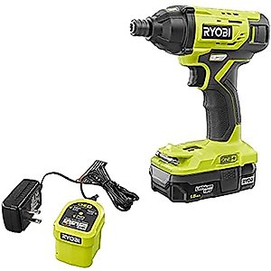 RYOBI ONE+ 18V Cordless 1/4 in. Impact Driver Kit with (1) 1.5 Ah Battery and Charger