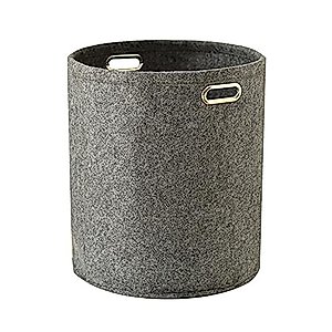 vivijiang Laundry Basket for Foldable,Toy Storage Basket with Durable Handle,Waterproof Felt Type Washable Portable Dirty Laundry Basket (gray).