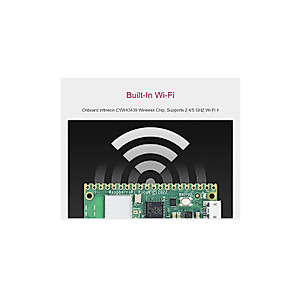 waveshare Pre-Soldered Raspberry Pi Pico W Microcontroller Board Basic Kit,Built-in WiFi,Supports 2.4/5 GHZ Wi-Fi 4,Based On RP2040 Dual-Core Processor