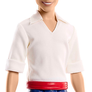Mattel Disney Princess Toys, Prince Eric Posable Fashion Doll in Signature Outfit, Inspired by The Little Mermaid Movie