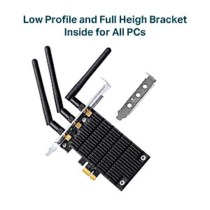 TP-Link Archer T9E AC1900 Wireless WiFi PCIe network Adapter Card for PC, with Beamforming and Heatsink Technology