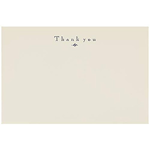 Crane & Co. Navy Hand Engraved Thank You Cards (CT3116),10 cards / 10 lined envelopes