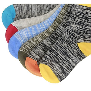 Hzcojulo Little Toddler Kids Boys Girls Fashion Cotton Socks -BA-6 Pairs,L/Shoe size 13-3.5/7-10Years