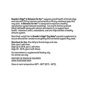 Revival Animal Health Breeder's Edge in Between for Her, Female Multivitamin for Cat/Small Dog- 90 ct