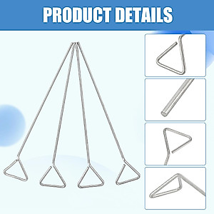 BENECREAT 10pcs 304 Stainless Steel Cell Spreader, Triangle Spreading Bar Wide Cell Spreader for Laboratory Experiments, 9x1.2 Inch