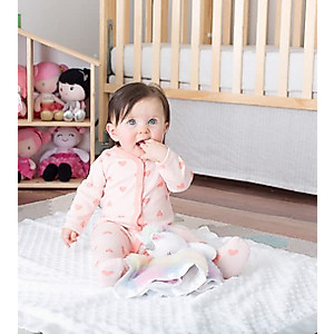 Baby Starters Unicorn 14 inch Snuggle Buddy with Satin (Rainbow)