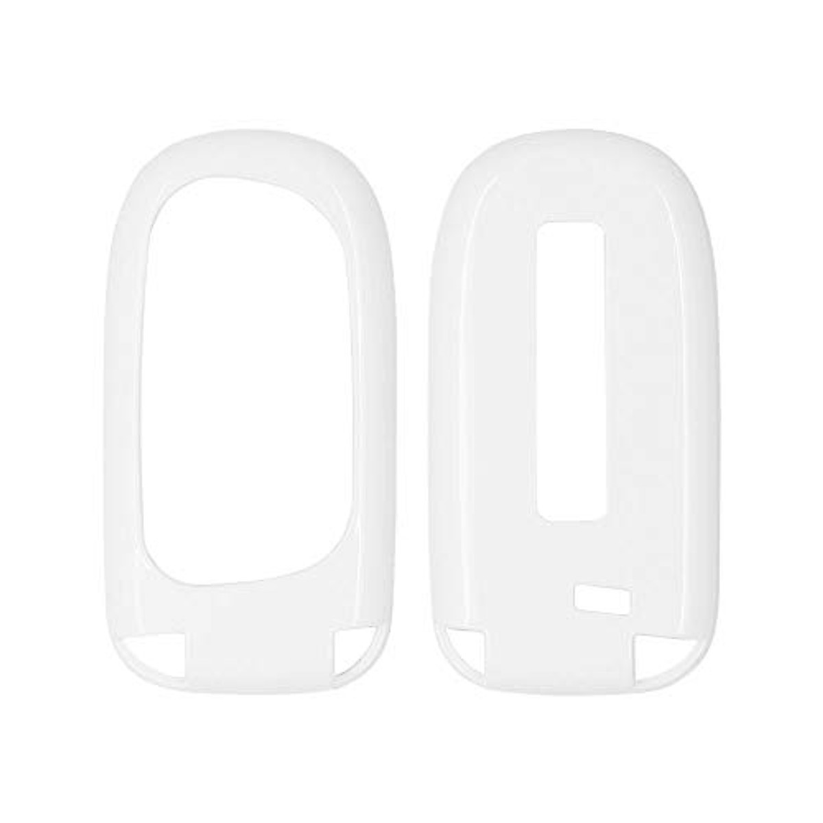 SEGADEN Paint PVC Color Shell Cover ABS Hard Case Holder Compatible with DODGE CHRYSLER JEEP Smart Remote Key Fob 2 3 4 5 Button SV0600 White