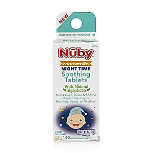 Dr. Talbot's Night Time Chamomile Soothing Tablets, Naturally Inspired, Quick Dissolve, 140 Count