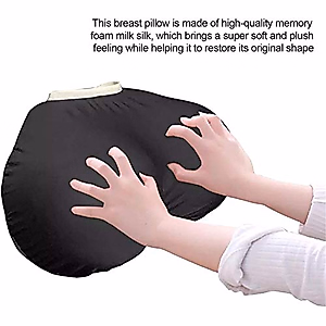 Soft Boobs Pillow, 3D Memory Foam Sleep Pillow Creative Realistic Boobs Breasts Pillow Cushion, Sexy Couple Kawaii Toy Pillow Funny Gift (Red)