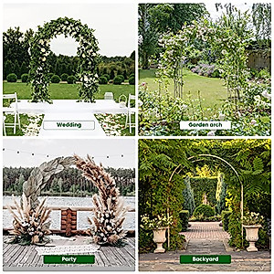 Olle Garden Arbor 95" High 59" Wide Easy to Assemble Wedding Arches for Ceremony Lightweight Garden Trellis Arch Garden Arch Trellis for Climbing Plants , Black
