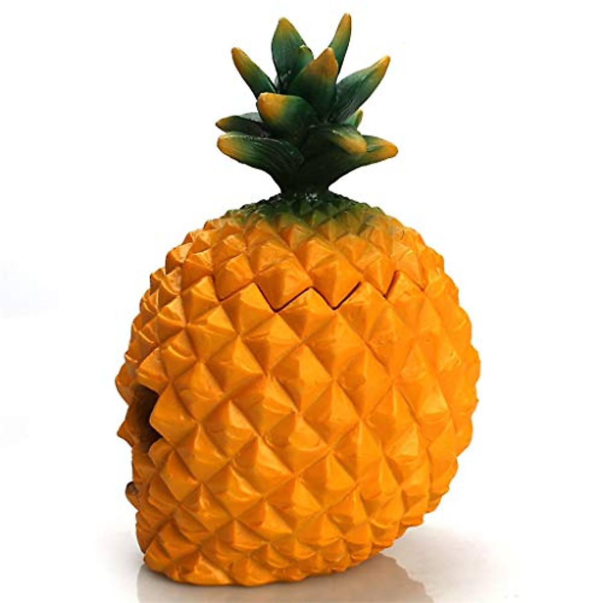 Onefuntech Resin Pineapple Skull Jewelry Storage Box,Skull Head Stationery Holder Skeleton Pen Holder Makeup Organizer Container Office Desk Home Halloween Decoration Ornaments