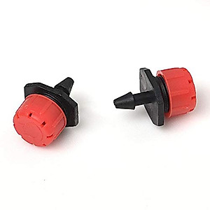 MANHONG Botanical Garden Lawn Nozzle 0-70l/H for Irrigation Sprinklers Watering Garden Watering Tools 100pcs Adjustable Dripper (Color : Red)