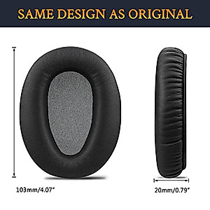 SOULWIT Replacement Ear Pads Cushions for Sony WH-CH700N (WHCH700N) & MDR-ZX780 (ZX780DC)/MDR-ZX770 (ZX770BN ZX770BT), Earpads for MDR-10R (10RNC 10RBT) Over-Ear Headphones (Black)