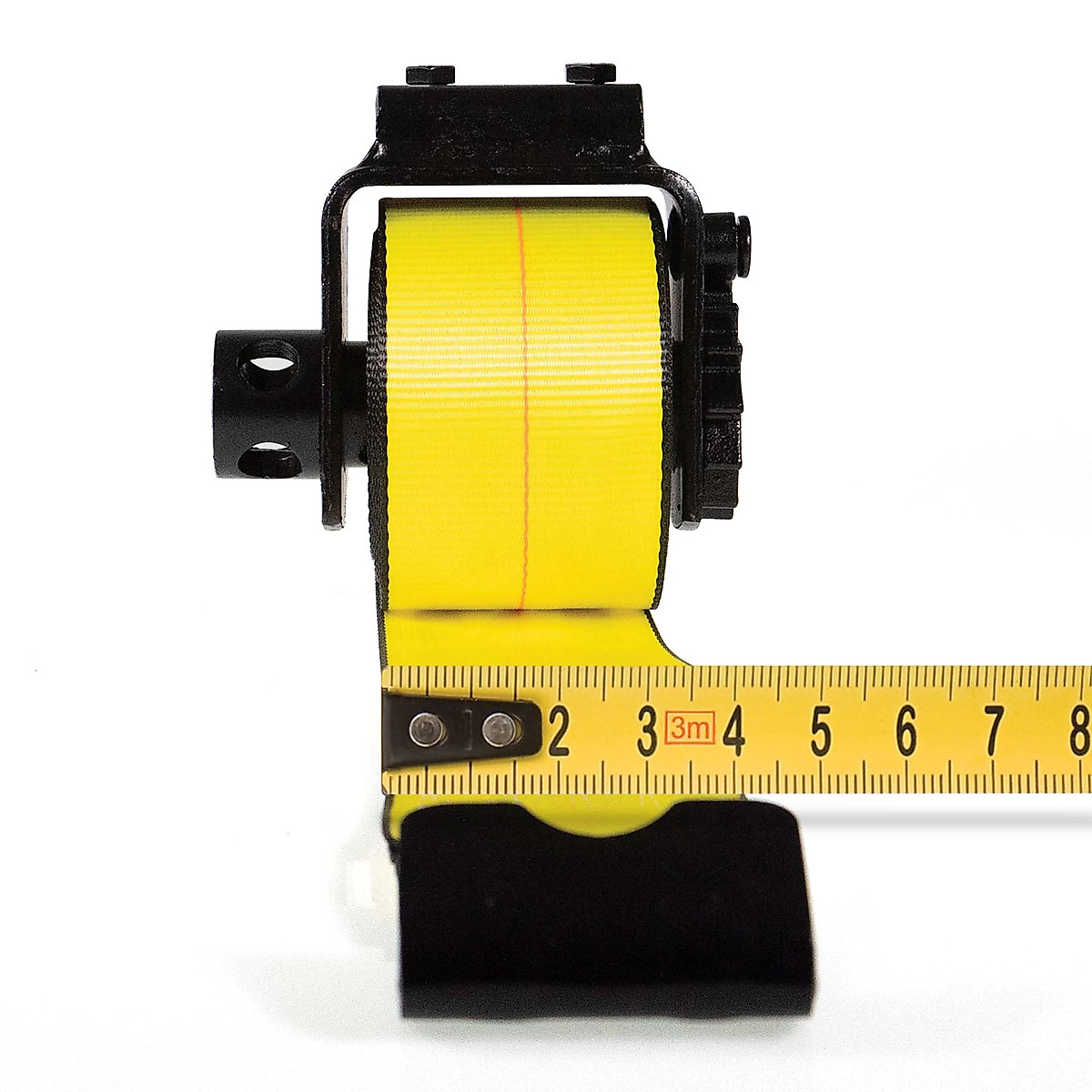 US Cargo Control Standard Portable Winch, Durable Steel Winch with Protective Finish, 2 Set Screws for Bolt-On Bottom Mount Application, Holds Up to 20 Feet of Excess Webbing, 4 Inch, Black, 5-Pack