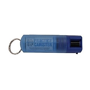 SABRE Practice Spray with Twist Lock, Inert Water-Based Formula, 10-Foot (3-Meter) Range, Helps to Build Confidence, Muscle Memory and Familiarity, Ergonomic Finger Grip, Key Ring, Blue