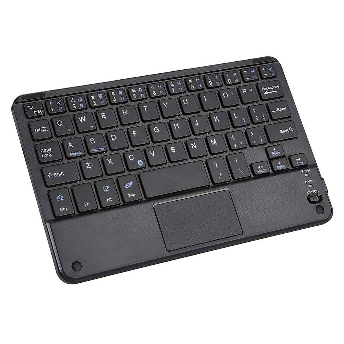 Serounder 7 Inch Ultra Slim Wireless Touchpad Scissors Feet Design Bluetooth Touchpad Keyboard for Android/for Windows Systems