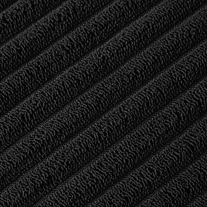 Fancy Homi Pack of 2 Black Lumbar Decorative Throw Pillow Covers with Pom-poms, Soft Corduroy Solid Rectangle Cushion Cases Set for Couch Sofa Bedroom Car Living Room (12x20 Inch/30x50 cm, Black)