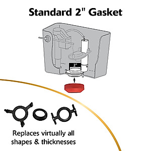 Korky 4010XP 2X Long-Life Standard 2-inch Complete Toilet Repair Kit, Black