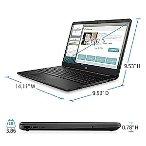 HP 15 Laptop, 15.6" FHD Computer, Intel Celeron N4020 Processor, 16GB RAM, 256GB SSD, 1-Year Office 365, Google Classroom Zoom for Business Student, Windows 10 S Mode＋TSBEAU 3.0 Hub & USB LED Light