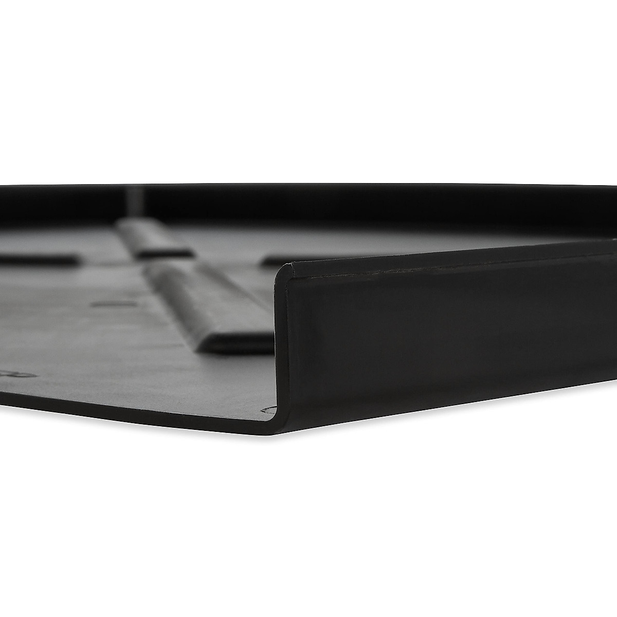 Camco Dishwasher Drain Pan | Protects Floors, Cabinets, Walls & Features Front Opening for Easy Leak Detection | Crafted of Heavy-Duty Polymer | Black, 23-5/8” x 20-1/2” (20602)