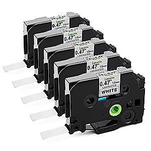 Compatible Label Tape Replacement for Brother Ptouch TZe-231 Label Tapes Bundle with Replacement TZe Label Tape Multicolor, 0.47" x 26.2', Black on White/Clear/Red/Blue/Yellow/Green (Total 11-Pack)