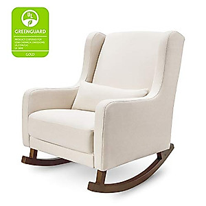 Babyletto Kai Rocker in Performance Natural Eco-Twill, Water Repellent & Stain Resistant, Greenguard Gold and CertiPUR-US Certified