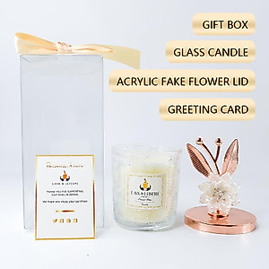 Lava & Leisure Luxury Scented Candles, 7 oz. Glass Vessel, Cotton Wick, Soy Wax, Gift Box, Vanilla Scented, Candles for Home, 45 Hours Long Burning Candle, Decorative Candles, and Aesthetic Candles