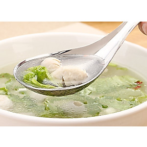 COMIART Stainless Steel Soup Spoon, Coffee Spoon, Table Spoon,Thick Heavy Weight for Home, Kitchen or Restaurant, Set of 6 (Soup Spoon)