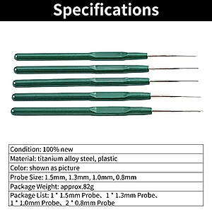 Keenso Terminal Tools, 5pcs/1 Set DIY Titanium Alloy Automotive Wire Harness Pin Removal Tool Plug Pin Removal Dismount Tool Kit