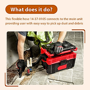 14-37-0105 18V/28V Wet/Dry Vac Hose Assembly Fit for Milwaukee 18V/28V Wet/Dry Vacuum for 0780-20 0880-20 0970-20 - Internal Storage