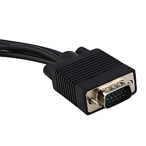 Delaman Cable Adapter, Standard Sub-D VGA Input SVGA to S-Video 3 RCA Jack Video TV AV Converter Cable Adapter for PC Laptop Desktops