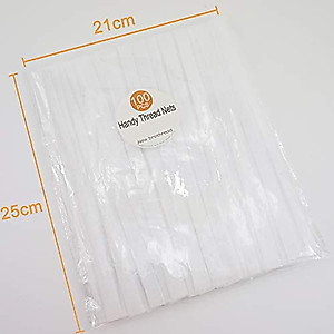 New brothread 100pcs Thread Net Spool Saver for Different Sizes of Embroidery Sewing Quilting and Serger Thread Spools/Cones - 9.8" (25cm) Long Each Piece