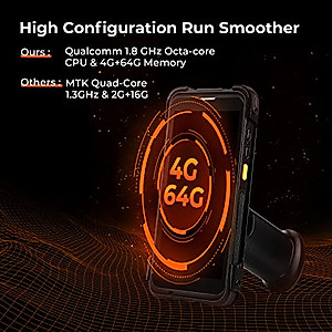 2023 Android Barcode Scanner with Pistol Grip, Android 11, Wi-Fi 6 MUNBYN Mobile Computer Handheld Rugged PDA 5.5" Data Terminal SE4710 Zebra Scanner Bluetooth GPS 1D/2D/QR Barcode Scanner Collector