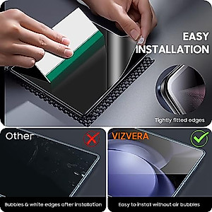 Vizvera【2 Pack Galaxy Z Fold 5 Inner Screen Protector EPU Film+2 Pack Fold 5 Front Screen Flexible Film】With 2 Pack Camera Lens Protector Accessories HD Transparent High Clarity, Anti-Shatter, Bubble Free for Samsung Galaxy Z Fold 5 5G Screen Protector-