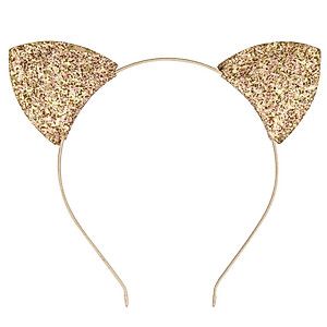 Ears Headband Glitter Cat Ears Cat Ears Cute Cat Ears Glitter Hair Bands Cat Ears Headband for Daily Wearing and Party Decorations,One Size,Pack of 5