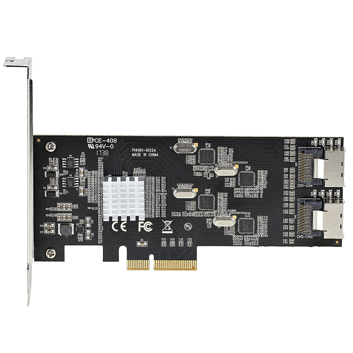 StarTech.com 8 Port SATA PCIe Card - PCI Express 6Gbps SATA Expansion Adapter Card with 4 Host Controllers - SATA PCIe Controller Card - PCI-e x4 Gen 2 to SATA III - SATA HDD/SSD (8P6G-PCIE-SATA-CARD)