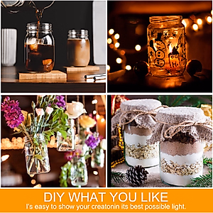 Accguan 16oz Glass Jars with Regular Lids, Mason Jar With Airtight Lids(Black), Clear Glass Jar Ideal for Jam,Honey,Shower Favors,Wedding Favors, 15 pack