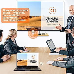 Wireless HDMI Display Adapter,HDMI Wireless Transmission,Ultra HD Adapter Streaming Video【One-Click to Connect】 Wireless Presentation Facility Compatible for Android,iOS,Windows and MacOS